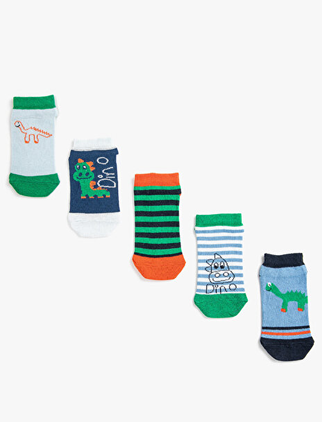 Koton Erkek Çocuk Dinozor Baskılı Erkek Çocuk Çorap Seti