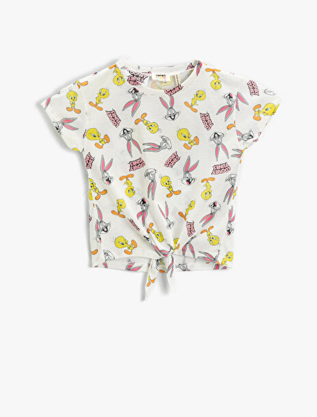 Koton Kız Çocuk Bugs Bunny ve Tweety Lisanslı Baskılı Kısa Kollu Tişört