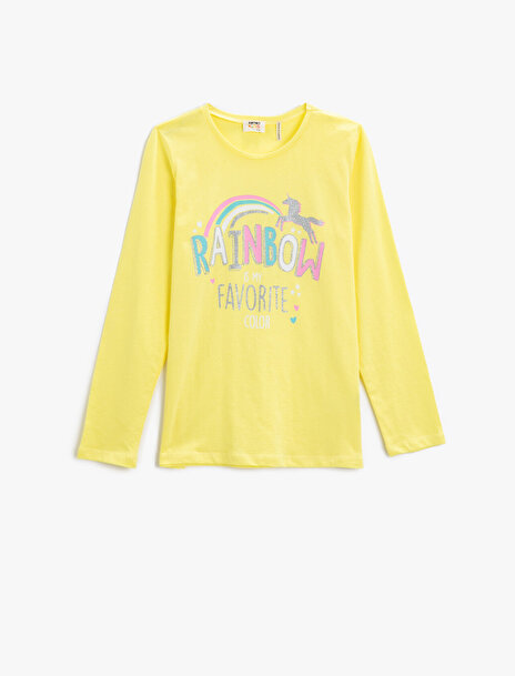 Koton Kız Çocuk Unicorn Baskılı Pamuklu Tişört