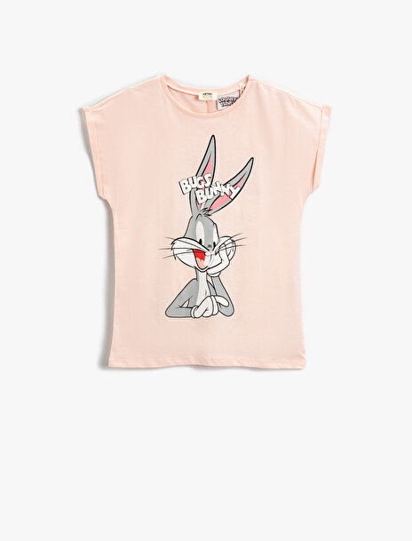 Koton Kız Çocuk Bugs Bunny Lisanslı Baskılı Tişört Pamuklu