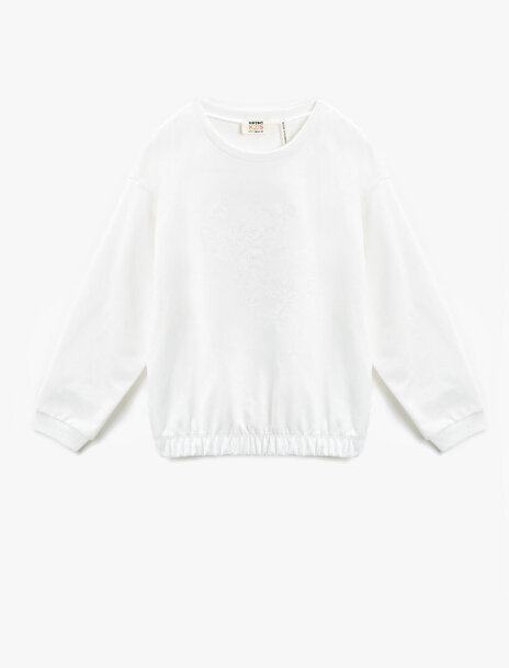 Koton Kız Çocuk Basic Uzun Kollu Sweatshirt Pamuklu