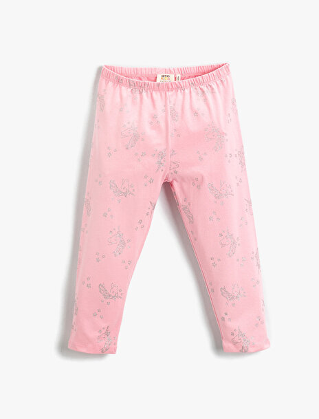 Koton Kız Çocuk Unicorn Baskılı Tayt Pamuklu