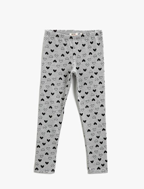 Koton Kız Çocuk Kalp Baskılı Tayt Pamuklu