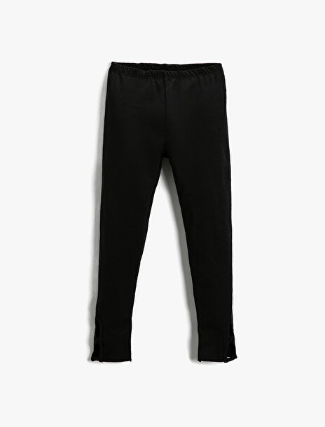 Koton Kız Çocuk Paçası Pencere Detaylı Uzun Tayt Pamuklu