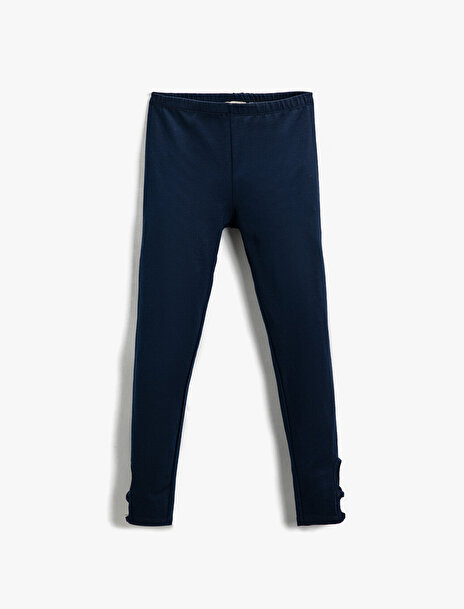 Koton Kız Çocuk Paçası Pencere Detaylı Uzun Tayt Pamuklu