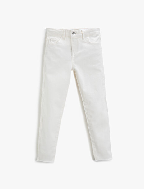 Koton Kız Çocuk Basic Slim Fit Kot Pantolon Pamuklu
