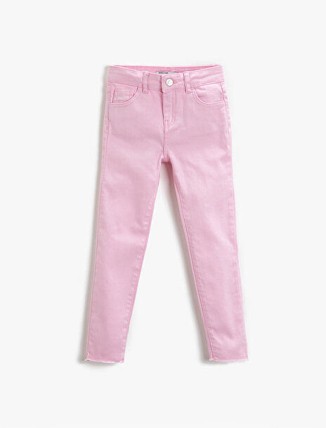 Koton Kız Çocuk Basic Slim Fit Kot Pantolon Pamuklu