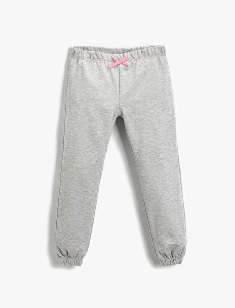 Koton Kız Çocuk Basic Fiyonklu Jogger Eşofman Altı Pamuklu Koton Kız Çocuk Basic Fiyonklu Jogger Eşofman Altı Pamuklu