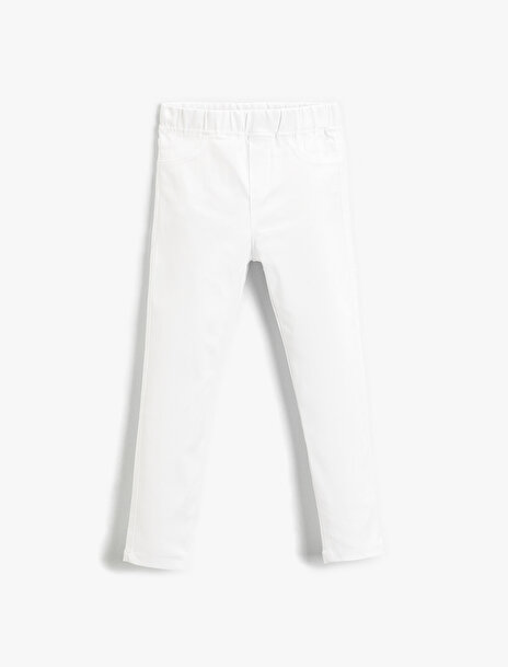 Koton Kız Çocuk Dokuma Basic Pantolon Standart Bel Koton Kız Çocuk Dokuma Basic Pantolon Standart Bel