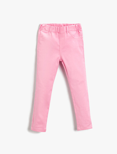 Koton Kız Çocuk Dokuma Basic Pantolon Standart Bel Koton Kız Çocuk Dokuma Basic Pantolon Standart Bel