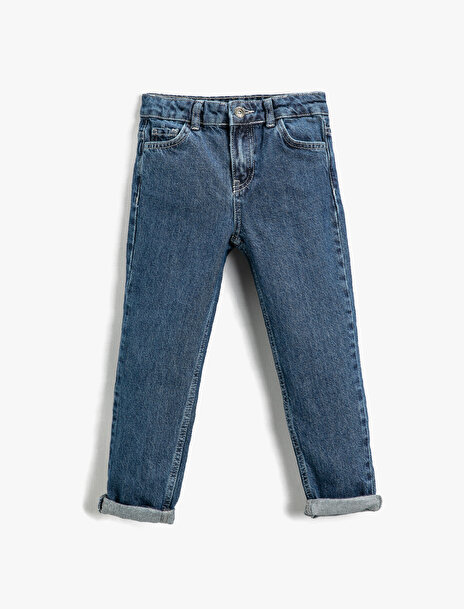 Koton Kız Çocuk Basic Boyfriend Kot Pantolon Pamuklu