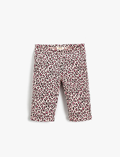 Koton Kız Çocuk Leopar Desenli Tayt Pamuklu