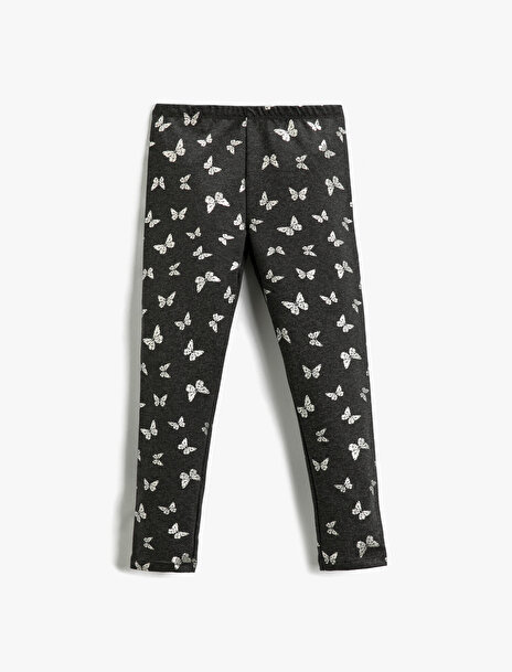 Koton Kız Çocuk Kelebek Baskılı Uzun Tayt