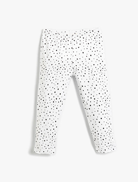 Koton Kız Çocuk Puantiye Desenli Tayt Pamuklu