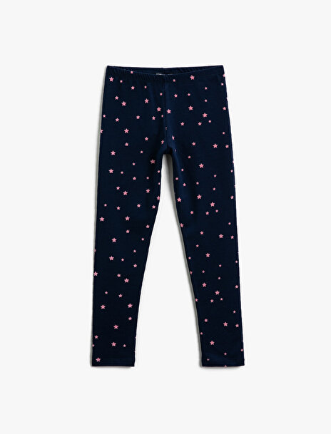 Koton Kız Çocuk Yıldız Baskılı Uzun Tayt Pamuklu