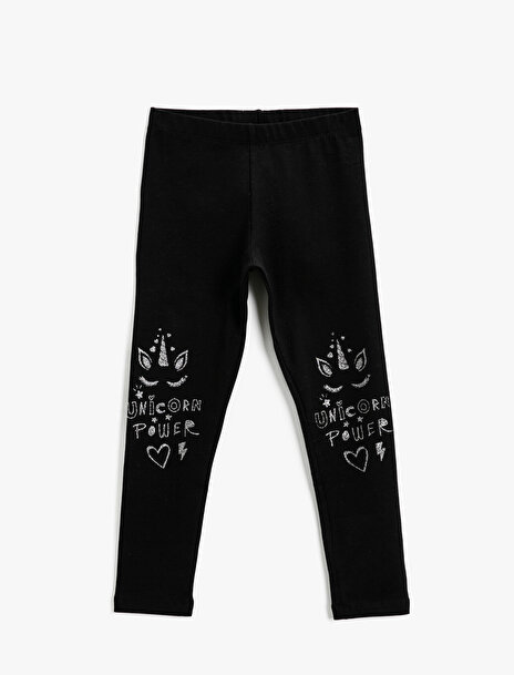 Koton Kız Çocuk Unicorn Baskılı Tayt