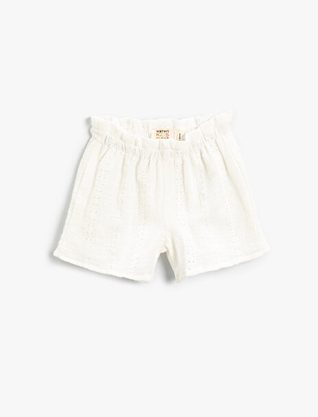 Koton Kız Çocuk Basic Dokulu Şort Pamuklu