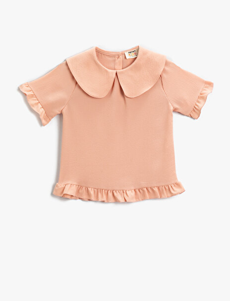 Koton Kız Çocuk Basic Bebe Yaka Kısa Kollu Bluz