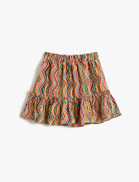 Koton Kız Çocuk Fırfırlı Mini Etek Beli Lastikli