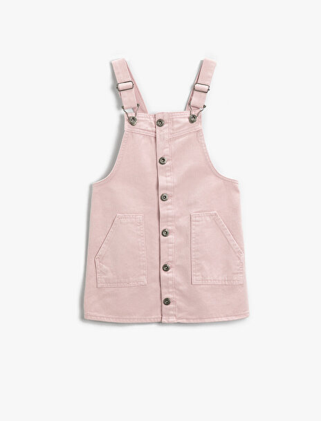 Koton Kız Çocuk Basic Kot Salopet Elbise Pamuklu