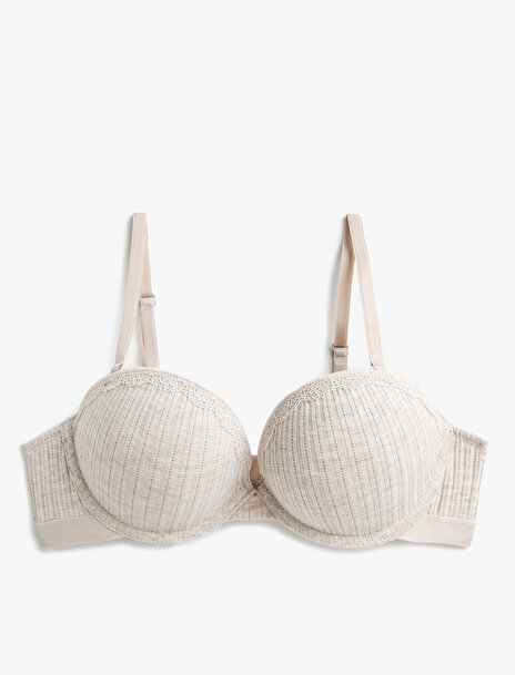 Koton Kadın Pamuklu Lastik Detaylı Sütyen