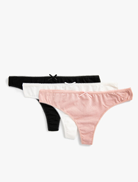 Koton Kadın Pamuklu 3'lü Paket String Basic Külot Koton Kadın Pamuklu 3'lü Paket String Basic Külot