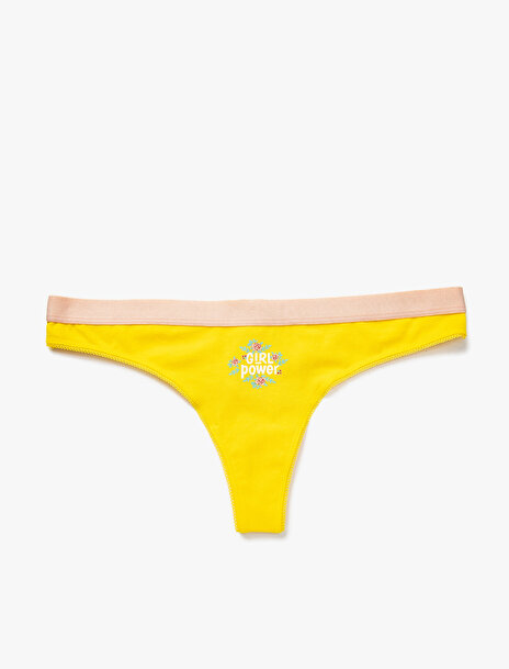 Koton Kadın Pamuklu Baskılı String Basic Külot Koton Kadın Pamuklu Baskılı String Basic Külot