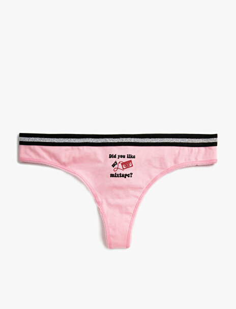 Koton Kadın Baskılı String Külot Pamuklu Koton Kadın Baskılı String Külot Pamuklu