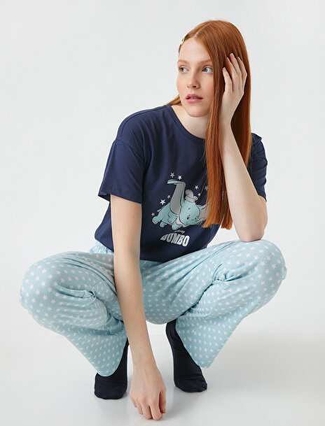 Koton Kadın Dumbo Lisanslı Pamuklu Pijama Takımı Koton Kadın Dumbo Lisanslı Pamuklu Pijama Takımı