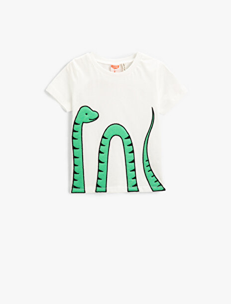 Koton Erkek Çocuk Yılan Baskılı Kısa Kollu Tişört Pamuklu Koton Erkek Çocuk Yılan Baskılı Kısa Kollu Tişört Pamuklu
