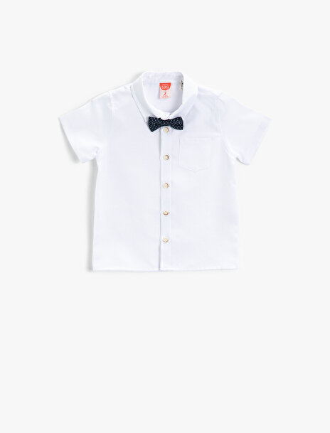 Koton Erkek Çocuk Kısa Kollu Papyonlu Gömlek