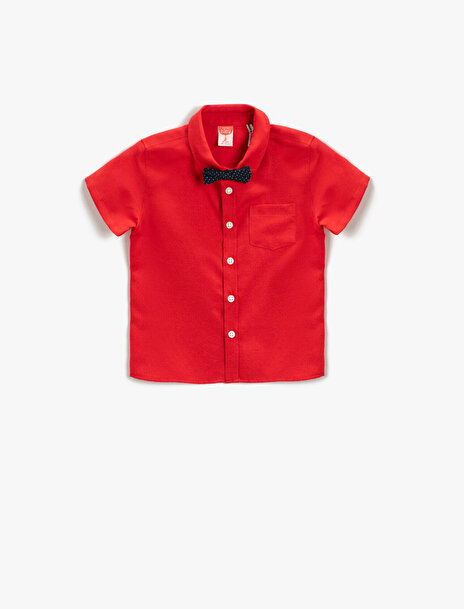 Koton Erkek Çocuk Kısa Kollu Papyonlu Gömlek