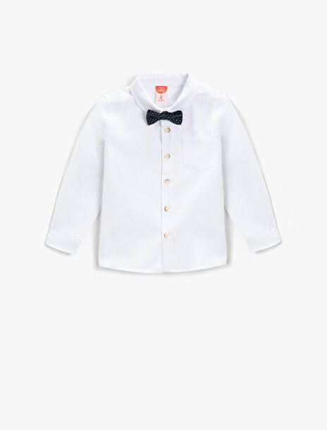 Koton Erkek Çocuk Papyonlu Uzun Kollu Gömlek