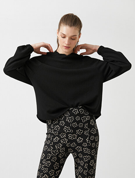 Koton Kadın Kapüşonlu Bluz Uzun Kollu Koton Kadın Kapüşonlu Bluz Uzun Kollu