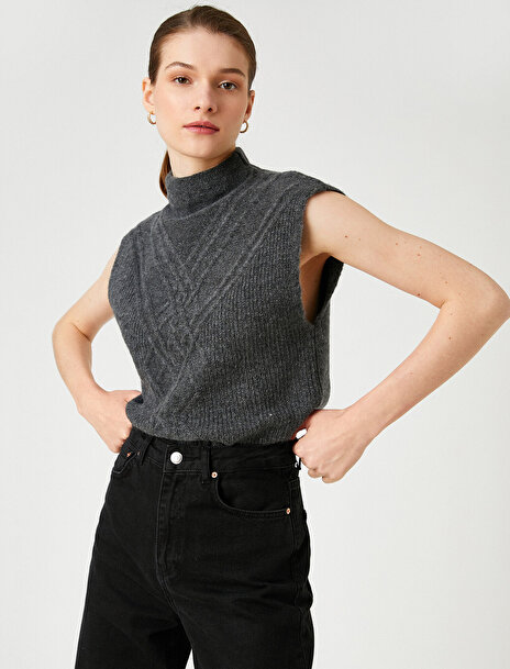 Koton Kadın Triko Süveter Balıkçı Yaka