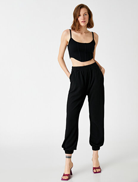 Koton Kadın Jogger Pantolon Beli Lastikli Cepli