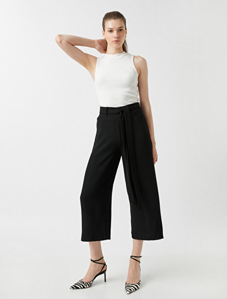 Koton Kadın Crop Pantolon Bol Paça