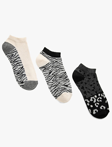 Koton Kadın 3'lü Leopar Desenli Çorap Seti