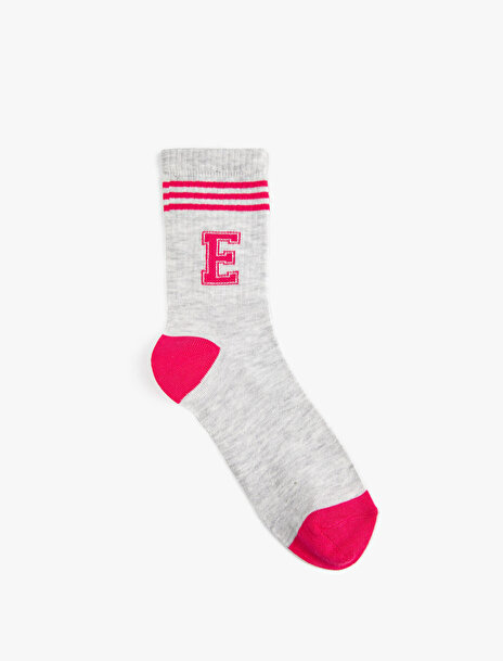 Koton Kadın E Harfi Baskılı Çorap