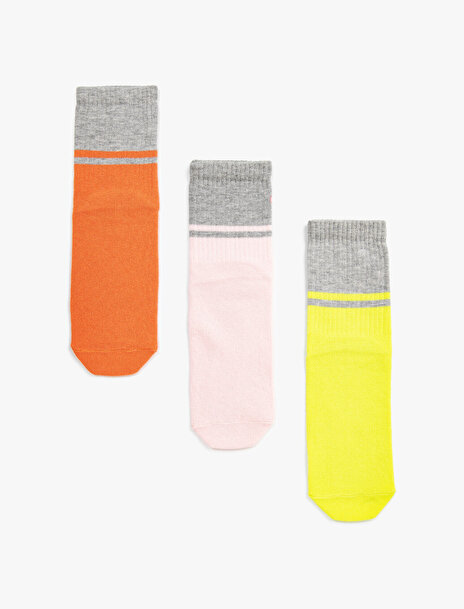 Koton Kadın 3'lü Soket Çorap Desenli