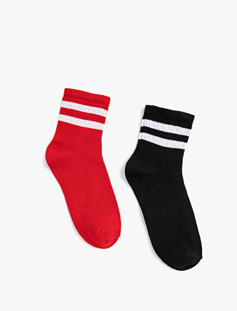 Koton Kadın 2'li Çizgili Çorap Seti