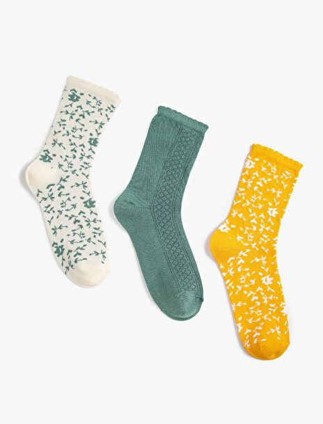 Koton Kadın 3'lü Desenli Çorap Seti