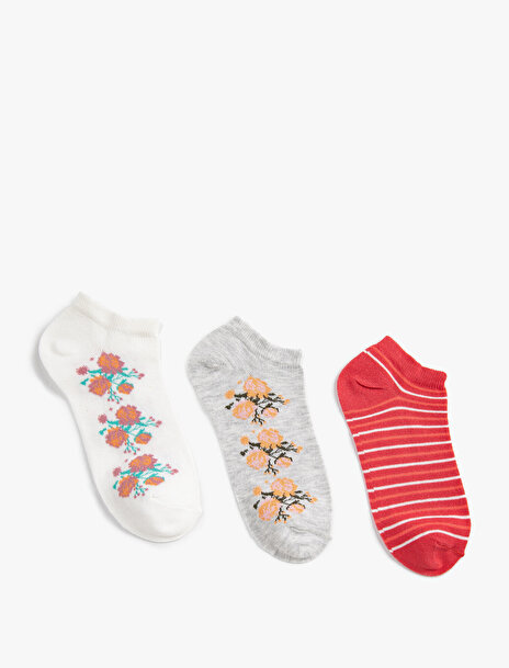 Koton Kadın 3'lü Çiçek Desenli Çorap Seti