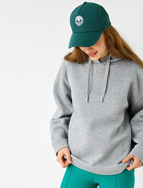 Koton Kadın Basic Sweatshirt Kapüşonlu