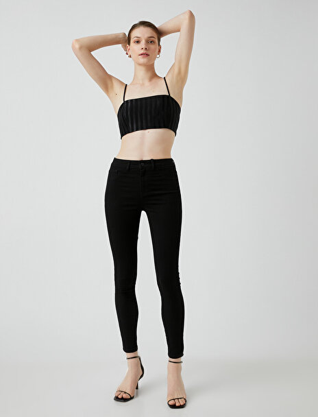 Koton Kadın Dar Kesim Yüksek Bel Dar Paça - Carmen Jean -