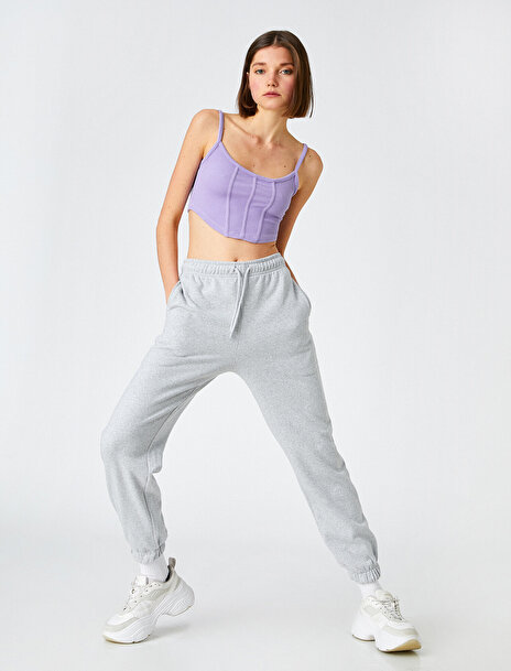 Koton Kadın Jogger Eşofman Altı Beli Lastikli Cepli