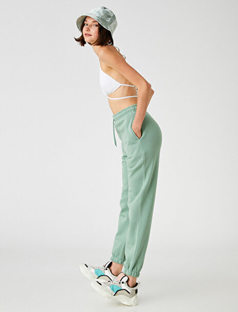 Koton Kadın Jogger Eşofman Altı Beli Lastikli Cepli