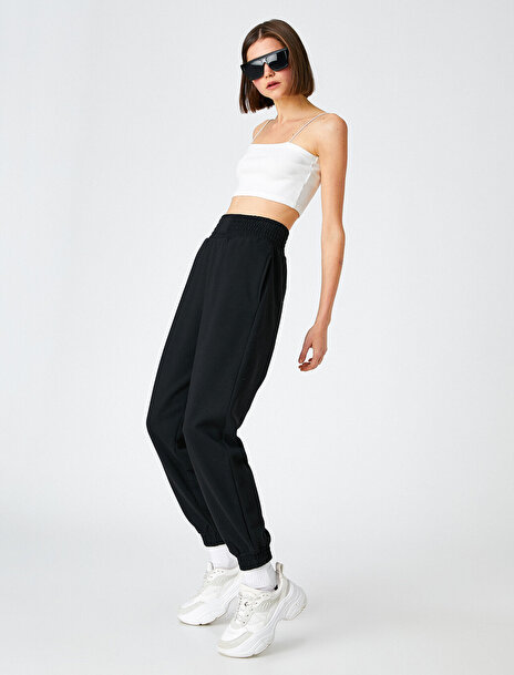 Koton Kadın Jogger Eşofman Altı Beli Lastikli Cepli