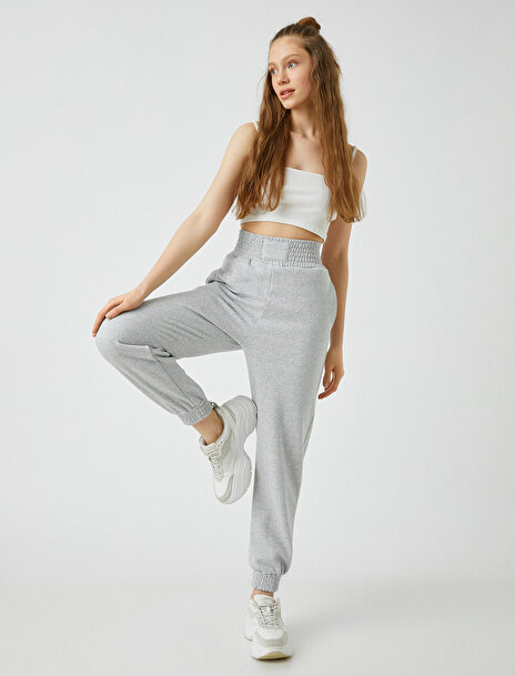 Koton Kadın Jogger Eşofman Altı Beli Lastikli Cepli