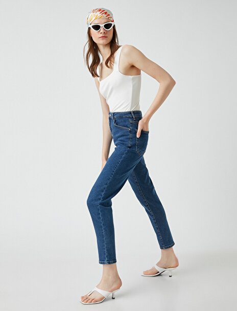 Koton Kadın Dar Kesim Kot Pantolon Yüksek Bel - Slim Fit Jean